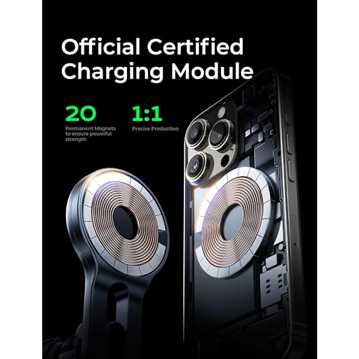 LISEN for 15W MagSafe Car Mount Charger [2024 Upgrade] iPhone Wireless Car Charger Magnetic Phone Holder Mount, Automobile Car Phone Holder Vent Fit iPhone 15 Pro Plus Max 14 13 12 MagSafe Case