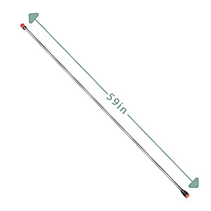 59Inch Airless Paint Sprayer Tip Extension Pole, Spray Gun Tip Extension Rod with Red Guard