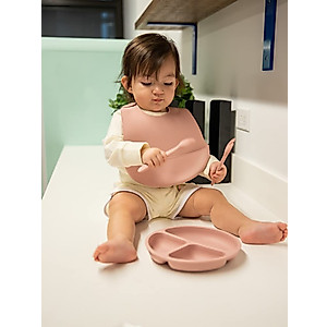 Lila & Jack 2 PK Silicone Bibs for Babies & Toddlers, BPA Free Waterproof Soft Durable Adjustable Silicone Bibs