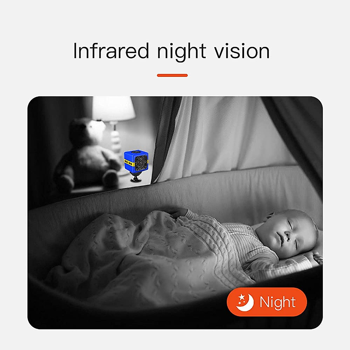 Cop Cam As Seen On TV Mini Spy Hiedden Camera ,1080P Body Camera, Convert Security Nanny Cam with Loop Recording / Motion Detection for Home,Car,Office Indoor and Outdoor ( 8GB Micro SD Card)