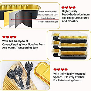 Disposable Baking Cups Cupcake Tin with Lids 150 Pack,Mini Foil Cupcake Liners Baking Pans