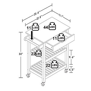 conifferism White Multipurpose Utility Cart,Butcher Block Kitchen Island on Wheels with Drawer, Farmhouse Islands with Storage Shelf for Small Places