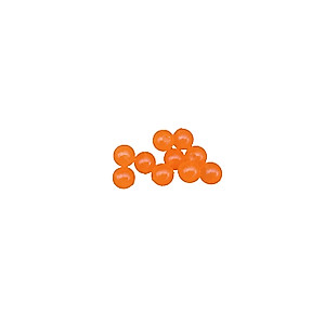 My Style Baits Fishing Beads,12mm Artificial Round Float Fishing Eggs for Freshwater Rivers, Soft Steelhead Salmon Beads (Orange)