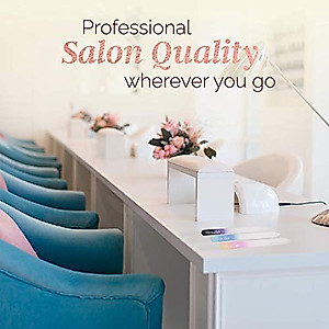 ClassyLady Glass Nail File - Crystal Nail File, Filing Board for Professional Fingernail Care and Smooth Precise Filing, Easy to Clean - Yellow/Pink with case