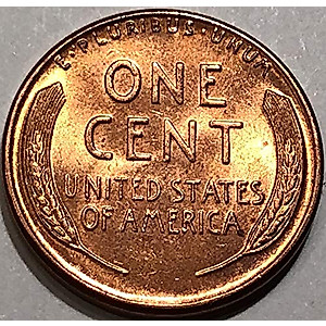 1955 Lincoln Wheat Cent Red Penny Nearly Choice Brilliant Uncirculated
