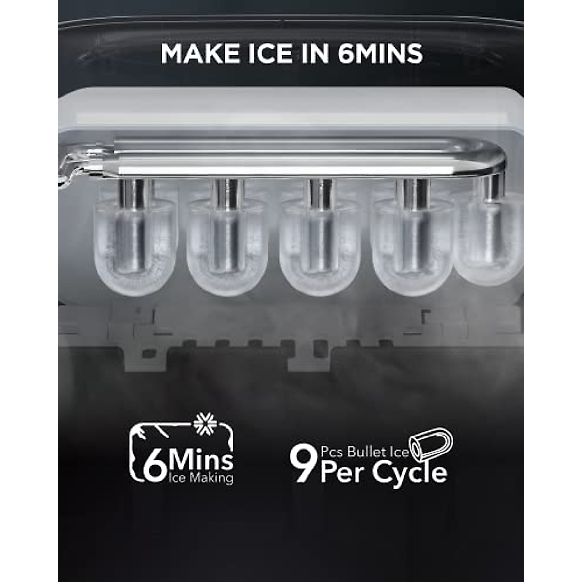 Silonn Countertop Ice Maker Machine for Home
