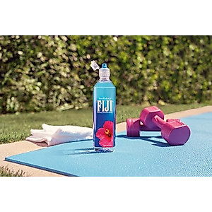 FIJI Natural Artesian Bottled Water 700 mL / 23.7 Fl Ounce (Pack of 12) - Sports Cap