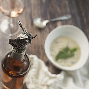 TXOKO Premium Stainless Steel Wine Pourer, Aerator and Decanter - Pour Spout for Red, White and Rose Wine, Liquor and Olive Oil! (Multiple Styles)