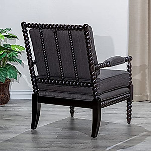 DTY Indoor Living Silverthorne Spindle Chair, Espresso, Charcoal