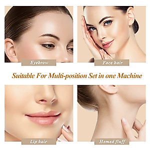 CkeyiN Electric Eyebrow Trimmer for Women, Portable Rechargeable Facial Hair Removal Epilator with LED Light