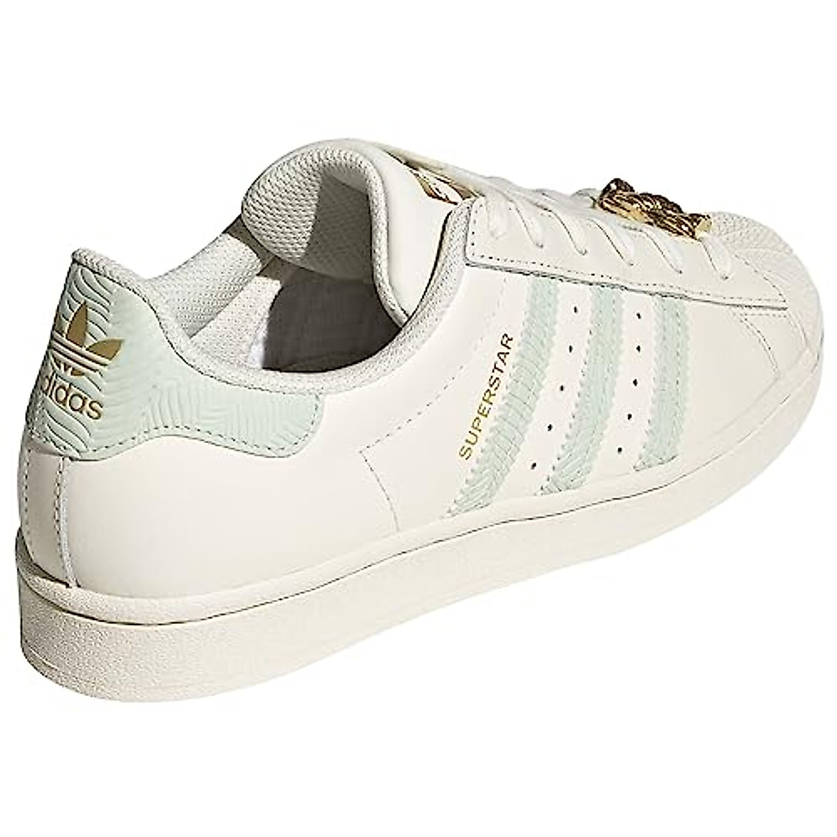 Adidas Woman's Superstar W, Cloud White/Linen Green, 9 M