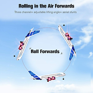 GoolRC A380 RC Airplane, 2.4G 3CH Remote Control Airplane, Easy to Fly RC Plane for Beginner, EPP Foam Fixed Wing Aircraft Glider Model Toys with 3 Batteries for Kids