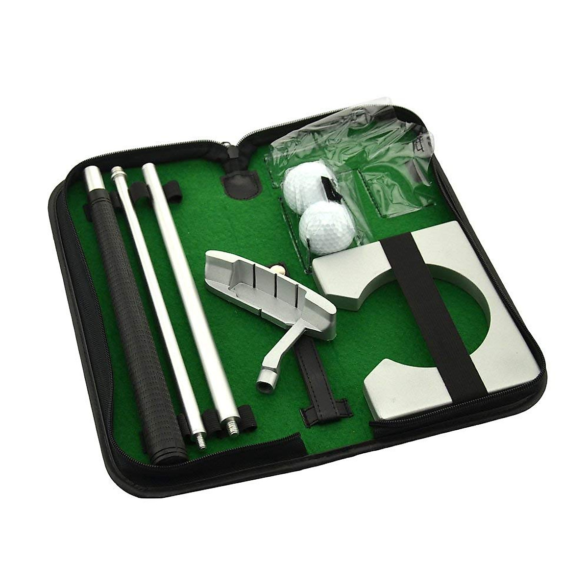 Neon Executive Gift Portable Golf Putter Set Kit with Ball Hole-Cup for Travel Indoor Golf Putting Practice