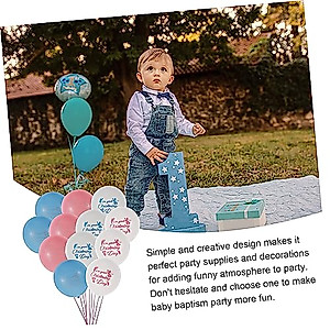 ABOOFAN 40pcs Balloon Kids Decor Baby Balloon Pink Ballons Baby Baptism Decorations Baby Shower Mylar Balloon Baby Shower Latex Balloons Garland Balloons Baby Baptism Baby Baptism Balloons