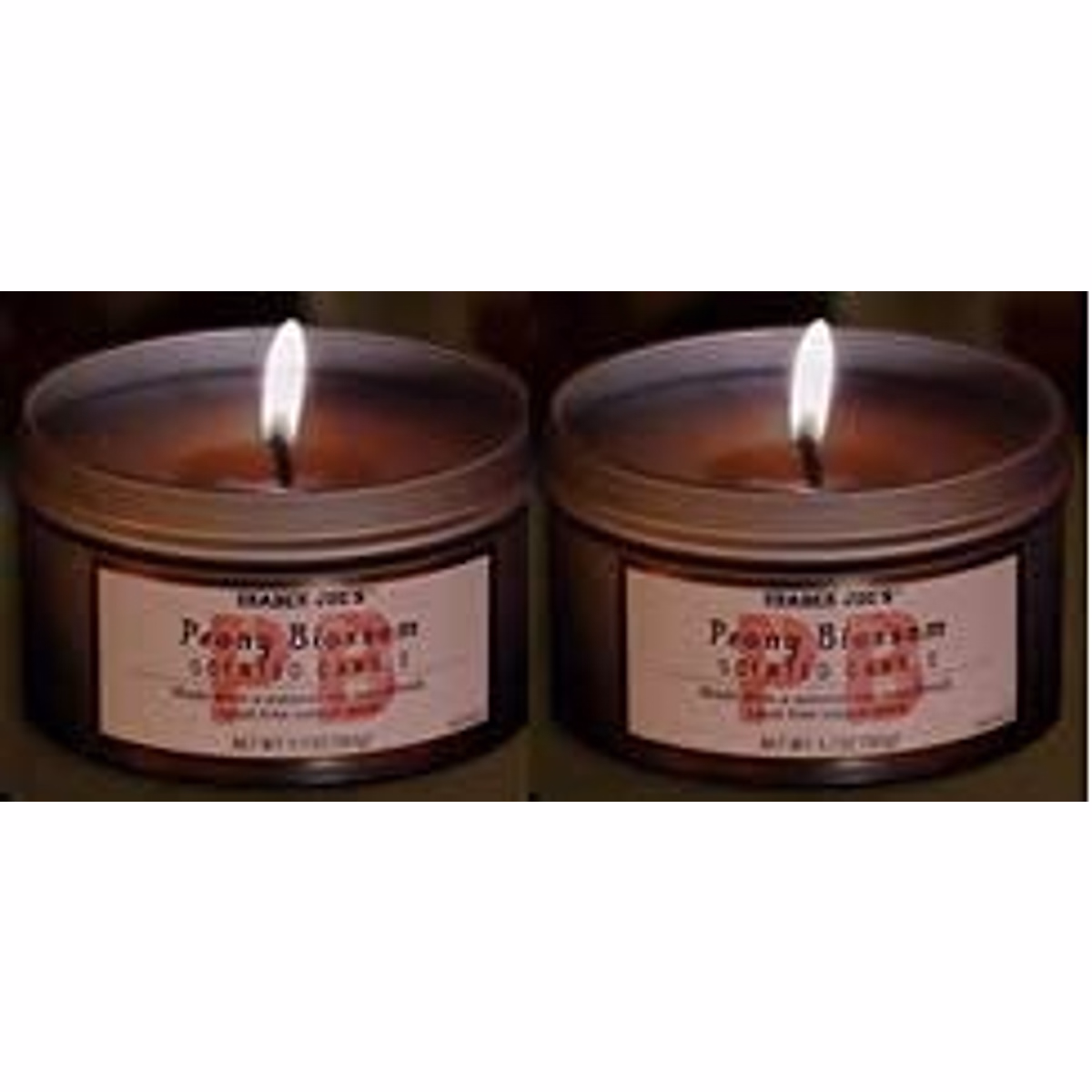 Trader Joe's - Peony Blossom Candle NET WT. 5.7 OZ Each - Set of 2