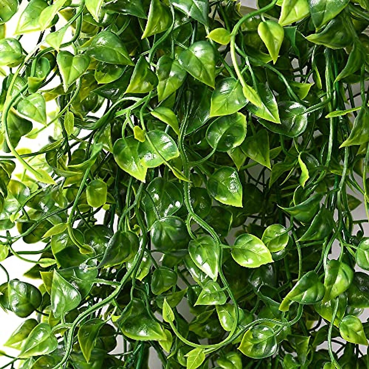 CLONG 2pcs Artificial Hanging Plants 32-in Fake Hanging Plant Fake Ivy Vine Outdoor UV Resistant Plastic Plants (Ivy)