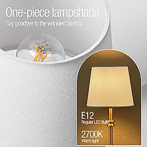 ONEWISH Dimmable LED Bulb, e12 g16 1/2 LED Candelabra Bulb, 2700K 250lm, 3.7V-5V, Suitable Cordless Lamp