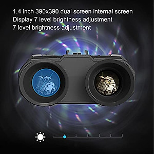 Dpofirs Digital Night Vision Binoculars, 1080p FHD Infrared Digital Goggles for Hunting Camping Surveillance, Head Mounted Telescope 4X Zoom, 2023 Gifts