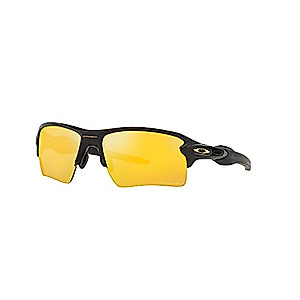 Oakley Men's OO9188 Flak 2.0 XL Rectangular Sunglasses, Matte Black/24K Polarized, 59 mm