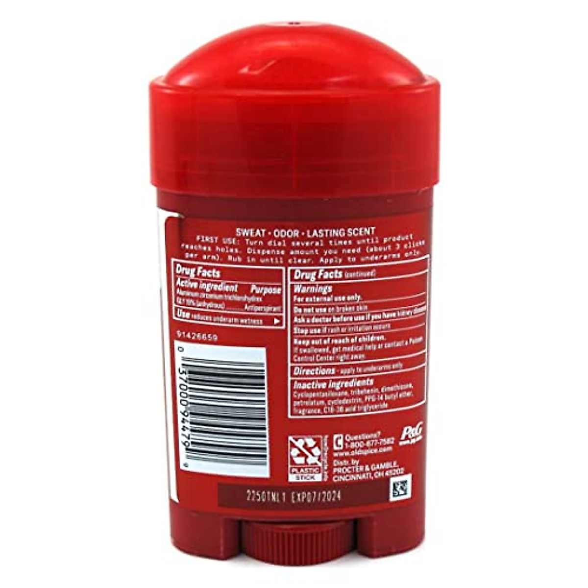 Old Spice Anti-Perspirant 2.6 Ounce Pure Sport+ Soft Solid (76ml) (6 Pack)