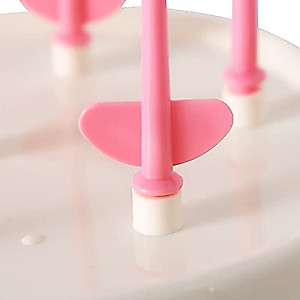 Gorgerous Baby Bottle Drying Rack with Tray Detachable Draining Rack Water Cup Rack Storage High Capacity Bottle Dryer Holder for Bottles,Teats,Cups,Pump Parts and Accessories (Pink with Cover)