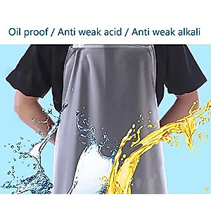 Kvimvty Unisex 47 x 27.5 inches Heavy Duty Transparent PVC Waterproof Apron, Keeps You Clean and Dry When Dishes Washing Kitchen Cooking, Clear, over 15 years old