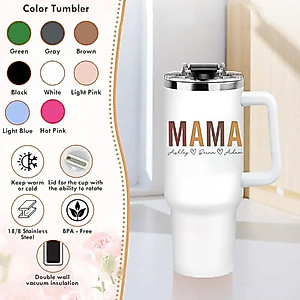 Personalized Custom Mama Tumbler 40oz With Kid's Name, Mother's Day Gift, Inspirational Mama Mug, Gifts For Moms, Mother's Day Tumbler, New Moms Gifts, Birthday,Christmas, Gift Ready