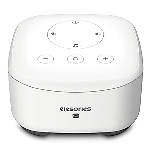 White Noise Machine, elesories Sound Machine Sleep Therapy Soother for Adults Baby Kids Sleeping, 24 Soothing Sounds Including White Noise/Fan Sounds/Nature Sounds/Lullaby for Nursery Office