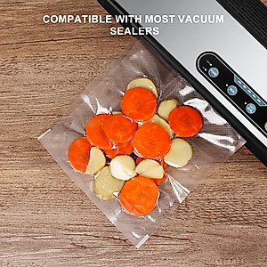 Vacuum Sealer Bags Rolls For Food Saver,Seal a Meal, Weston. Commercial Grade, BPA Free,Great for vac storage Bags, Meal Prep with sous vide (11" x 50', Clear)