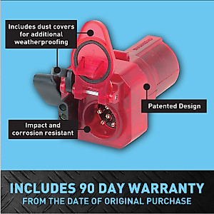 Hopkins 47585 7 RV Blade to 6 Pole Round and 4 Flat Nite-Glow Adapter