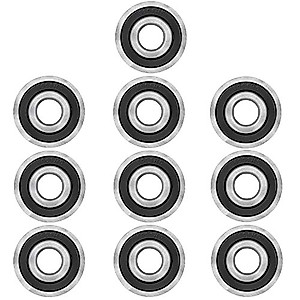 ID 1/2" x OD 1-1/8" Flanged Ball Bearings 10PCs for Lawn Mower, Wheelbarrows, Carts & Hand Trucks Wheel Hub, Alternative to MTD,12118 ＆ Rotary 324 Etc.