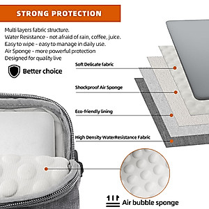 KINGSLONG 15.6 inch Laptop Shoulder Bag, Slim Shockproof Computer Sleeve Notebook Ultrabooks Carrying Case Handbag Cover Fit for Acer Asus Dell Lenovo HP Toshiba, Gray