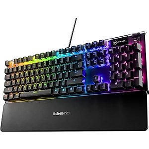 SteelSeries Apex 5 Hybrid mechanical Keyboard OLED Smart Display (Renewed)