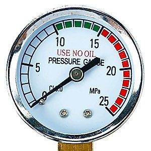 Argon Regulator With Flowmeter TIG Welder MIG Welding CO2 Regulator 0 to 25 L/MIN - 0 to 25 MPA Pressure Gauge CGA580 Inlet Connection Gas Welder Welding Regulator with Built-In Flow Meter