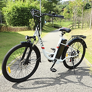Vivi Electric Bike, 26'' Electric Bike for Adults, 750W Peak Ebike with 48V Removable Battery, Electric Commuter Cruiser Bike 22MPH & 50 Miles City Electric Bicycle with Cruise Control, LCD Display