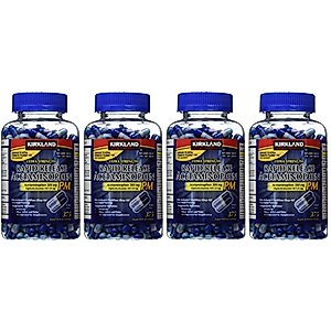Kirkland Signature Extra Strength WIpcLl Rapid Release Acetaminophen PM 500mg, 4 Pack (375 Gelcaps)