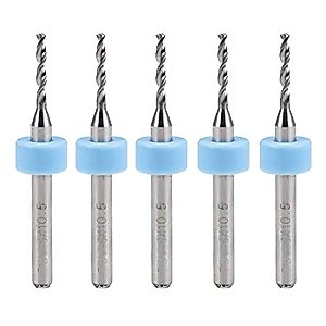 uxcell PCB Drill Bits 1.5mm Tungsten Carbide Rotary Tool Jewelry CNC Engraving Print Circuit Board Micro Drill Bits 1/8 Inch Shank 5 Pcs