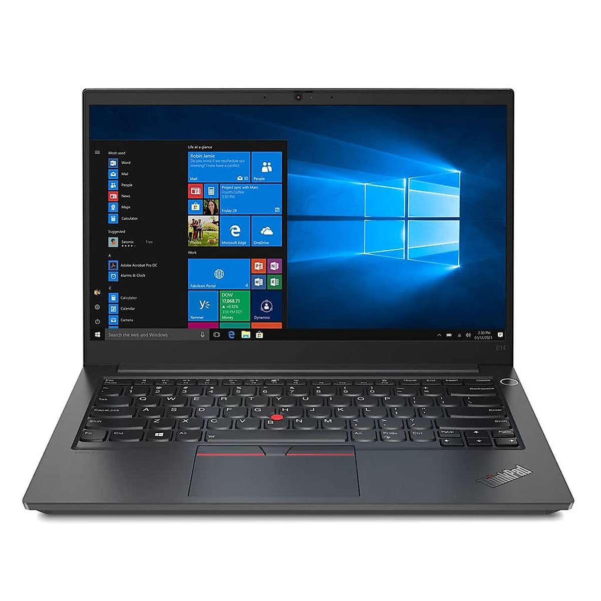 Lenovo ThinkPad E14 Gen 3 14.0" 60Hz FHD IPS Business Laptop (AMD Ryzen 7 5700U 8-Core, 8GB RAM, 256GB SSD, AMD Radeon, WiFi 6, Bluetooth 5.2, Webcam, HDMI, Win 10 Pro) w/Hub