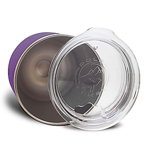 LaserGram Double Wall Stainless Steel Wine Glass Tumbler, Flag of Puerto Rico, Personalized Engraving Included (Dark Purple)