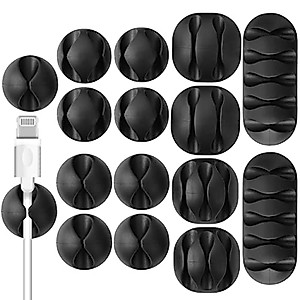 Mr. Pen- Cable Clips, 16 Pack, Adhesive Cord Holder, Desk Cable Management, Cord Organizer, Cable Organizer, Cord Management, Wire Management, Cable Holder, Cord Keeper, Wire Holder, Wire Organizer