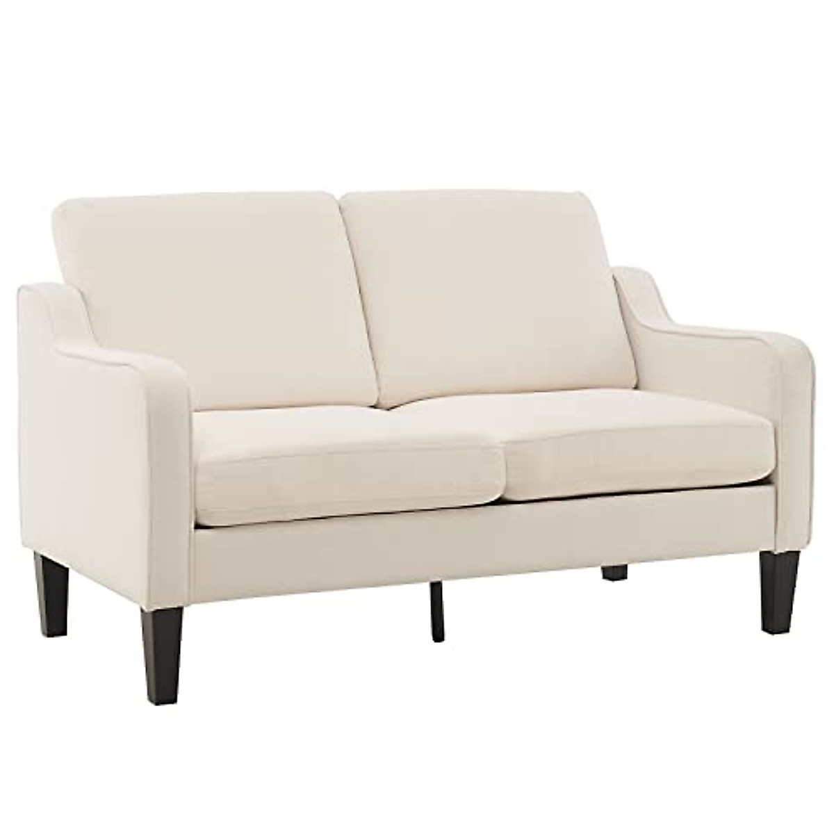 VINGLI 53" Loveseat,Mid-Century Modern Love Seat,Small Sofa Couch for Small Space for Living Room,Bedroom,Apartment,Studio,Beige