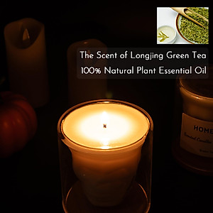 Halloween Decorations Skull Glass Candle Scented Candles Glowing Skull Design Indoor Holiday Decoration Gifts for Adults Women