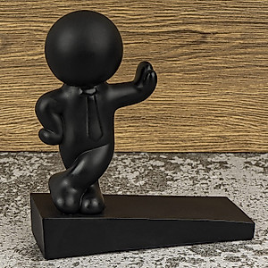 Cute Door Stop, Decorative and Sturdy, Well Designed Door Stopper, Effective to Hold Your Door Open, 1 Pack, Black (Patented)