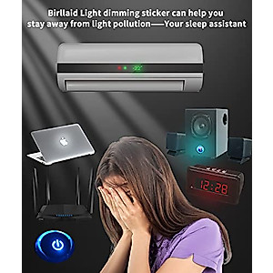 Birllaid Light Blocking Stickers, Black Out Stickers, Light Dimming Stickers LED Covers for Routers, Clocks and Electrical Appliances