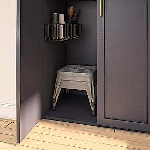 COSCO 1-Step Stackable Step Stool, 7 Ft. 3in Max Reach, 225 lb. Weight Capacity, ANSI Type II, 2 Pack (Gray)