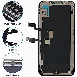 Ayake for iPhone Xs MAX Screen Replacement, Full HD Retina LCD Touch Display Digitizer with Repair Tools for A1921, A2101, A2102, A2103, A2104(Black)