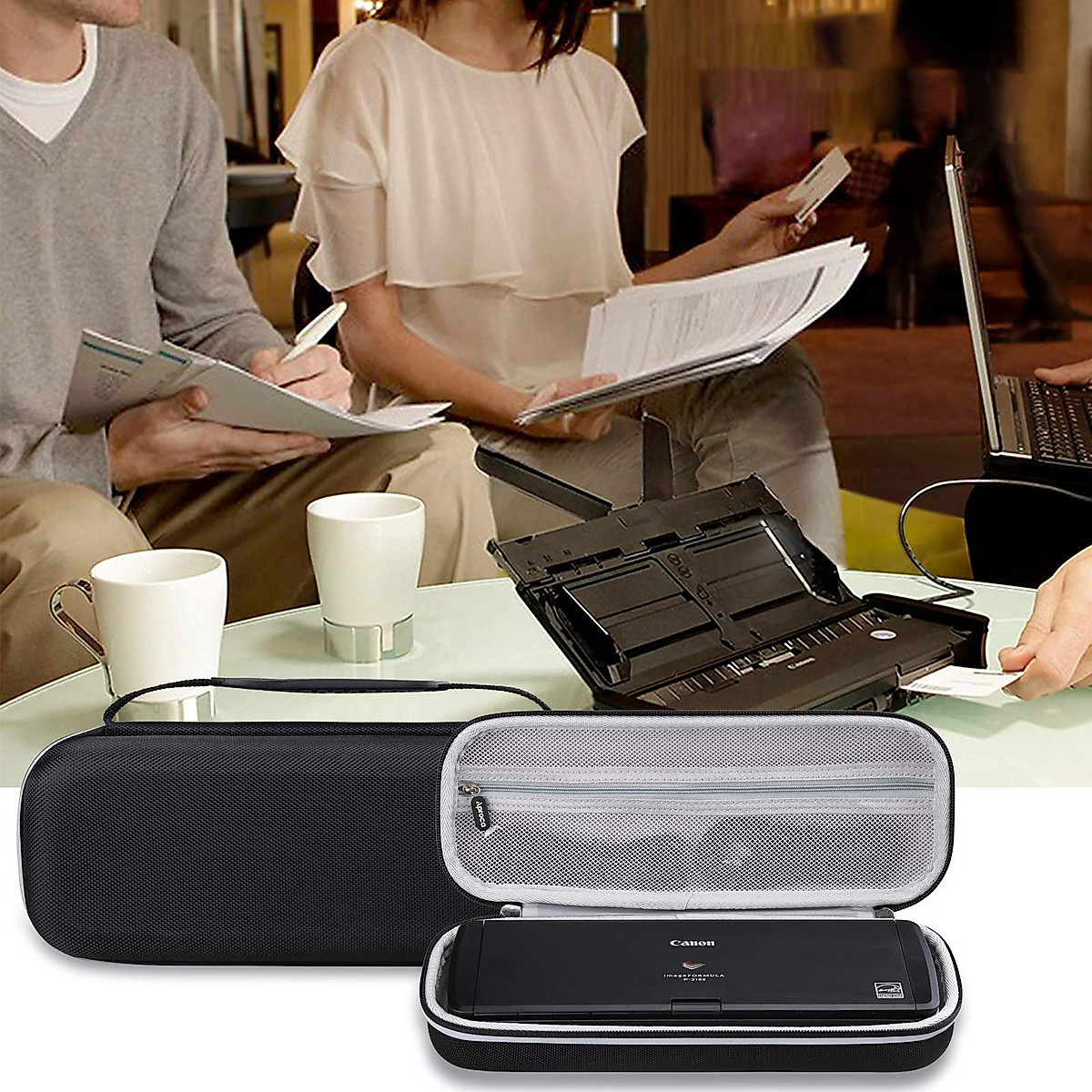 Aproca Hard Storage Travel Case, for Canon ImageFORMULA R10 / ImageFORMULA P-215II Portable Document Scanner