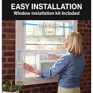 Haier Electronic Window Air Conditioner 6000 BTU, Efficient Cooling for Smaller Areas Like Bedrooms and Guest Rooms, 6K BTU Window AC Unit with Easy Install Kit, White