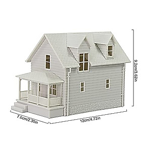 HO Scale Model Blank Buidlings Kit Unassembled House for 1:87 Model Train Layout JZ01JJ (HO Scale-1 Unit)