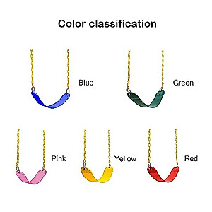 Ymeibe Heavy Duty Toddler Swing Set with 66 Inches Chain Coated Swing Seat Replacement Accessories for Kids Outdoor Play Playground Trees Swing (Green/1 Pack)